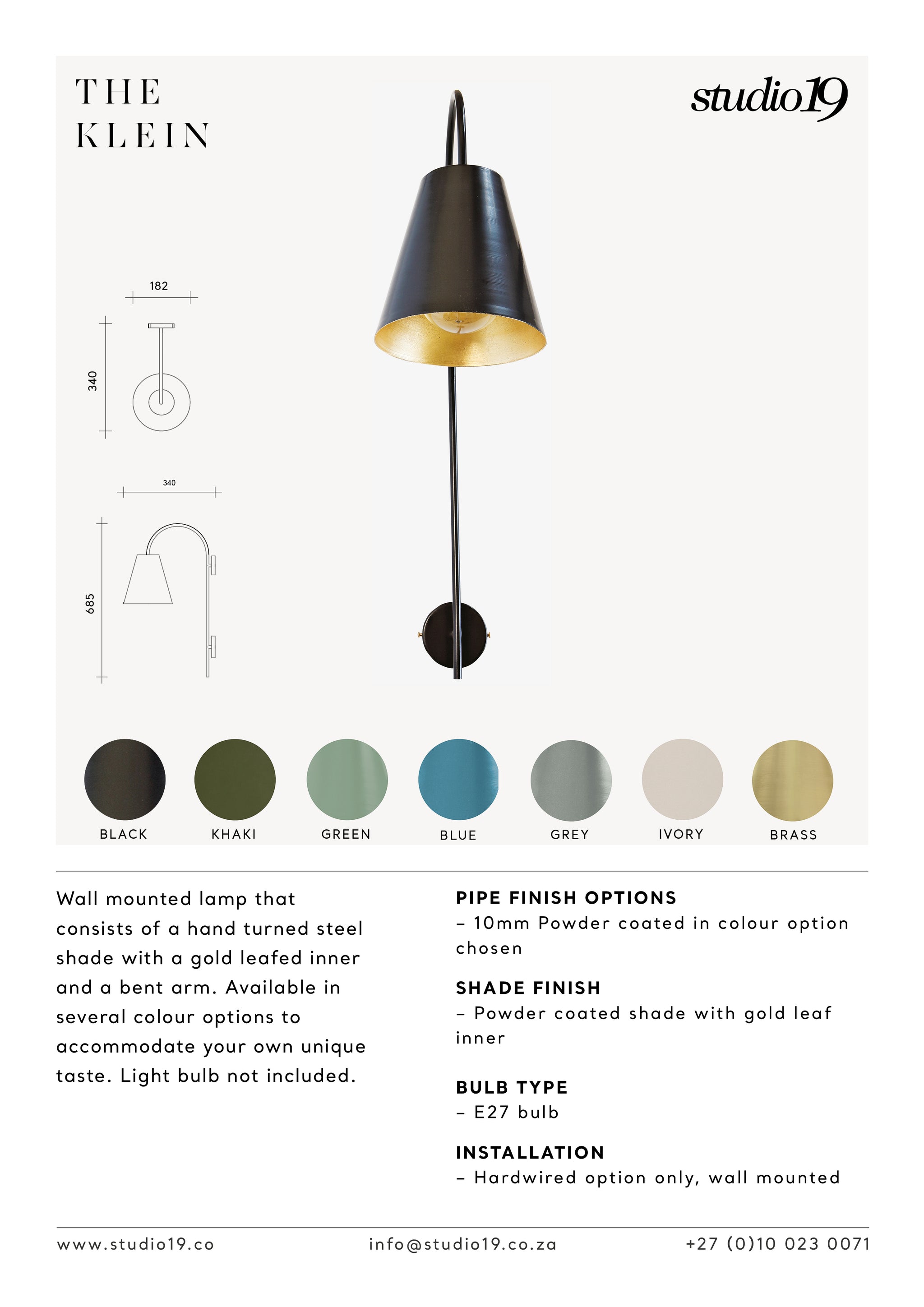 THE KLEIN COLOURS – Studio 19